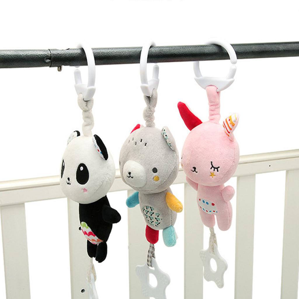 AngelBaby Baby Multi-function Bear Rabbit Teether Pendant Plush Sound ...