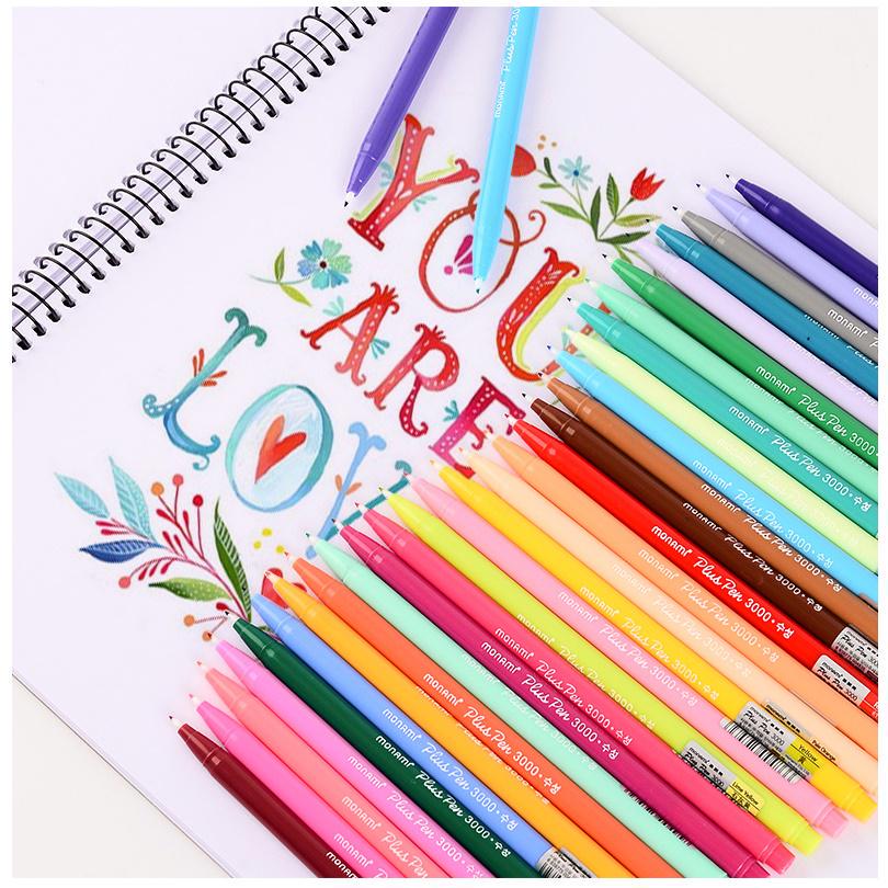 Buy Multi Color Gel Pens Set Monami Plus Pen for Drawing Painting Gift ...