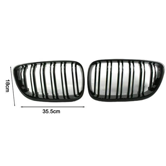 💰Köp billigt online 1Pair Glossy Black Auto Grilles Kidney Grills ...