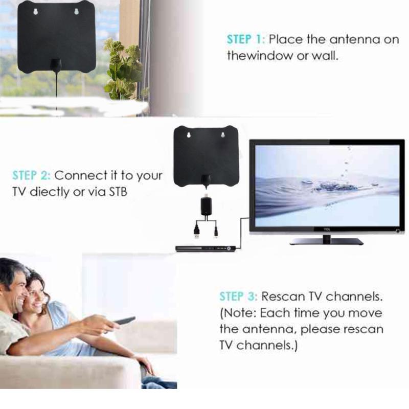 Buy 300 Mile Range Antenna TV Digital HD Skywire 4K Antena HDTV 1080p ...