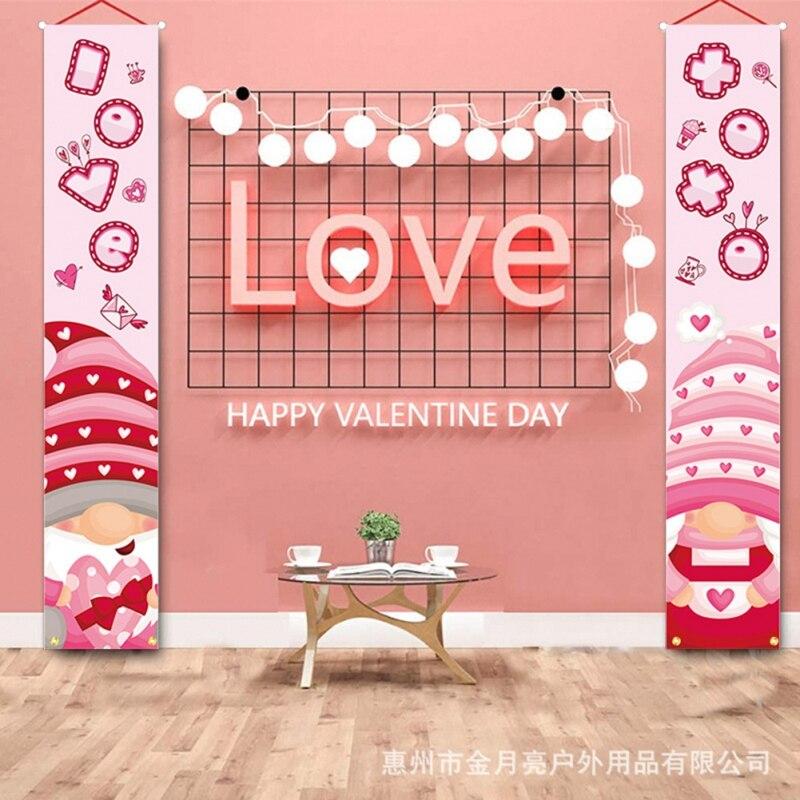 Buy Valentines Day Decorations Banners Door Porch Sign Hanging Love ...