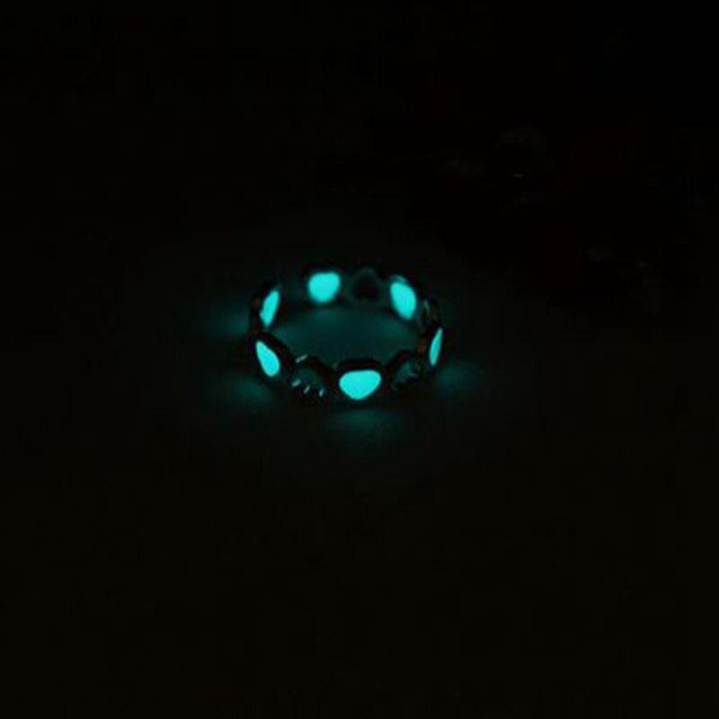 Buy 1 Pcs Couple Luminous Finger Rings for Women Men Glowing In Dark ...