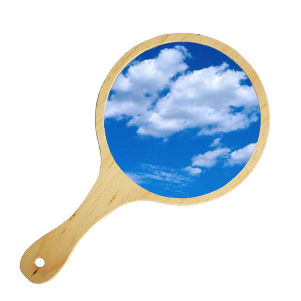 Buy Durable Wooden Hand Held Mirror For Women Makeup Tattoo Beauty Wood ...