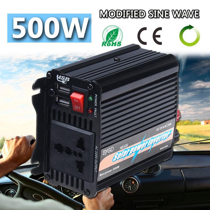 Compre O inversor de energia solar 500W alterou o conversor de onda senoidal 12V DC para 220V AC ...
