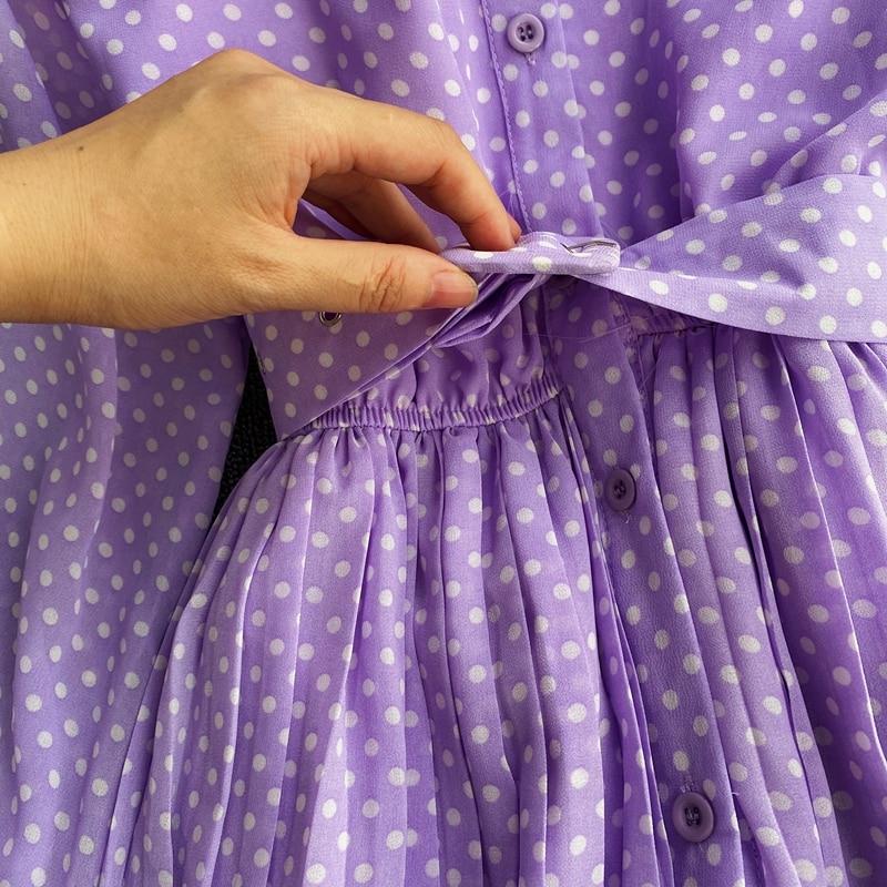 Cheap 2021 Fashion Polka Dot Women Shirt Dress Elegant Long Lantern ...