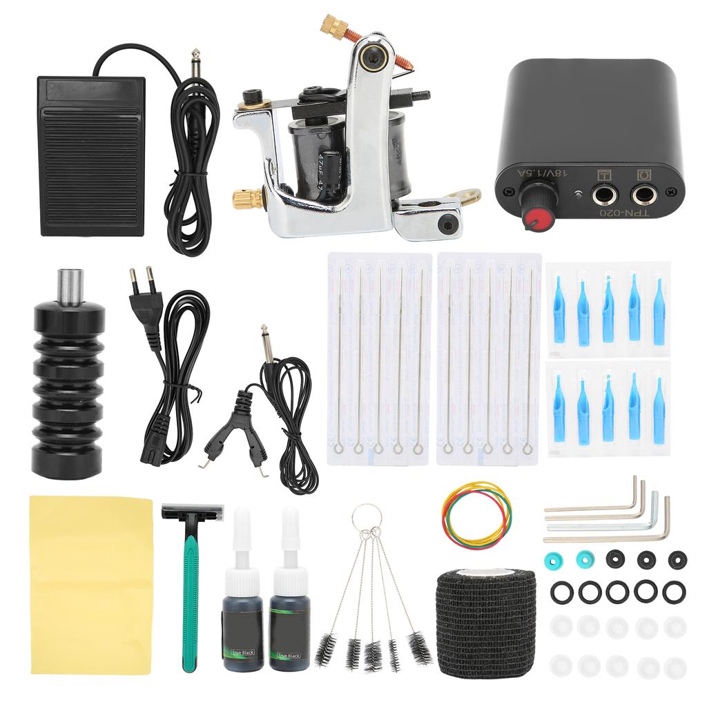Complete Tattoo Kit Professional Tattoo Kit Coils Tattoo Machine Kit ...