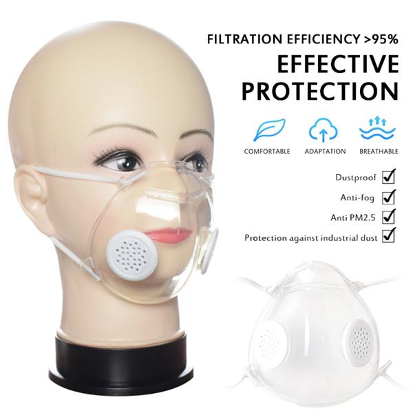 Buy Reusable Protective Mask With Breathing Valve Deaf-Mute Lip Mask ...