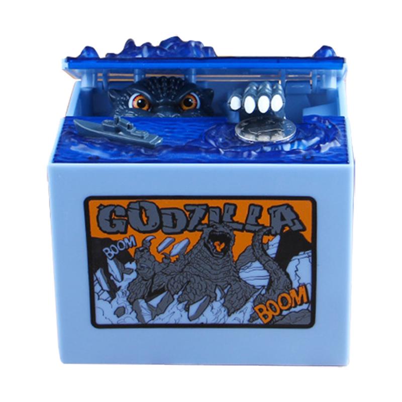 Electronic Automatic Stealing Coin Godzilla Box Novelty Coin Bank Money ...