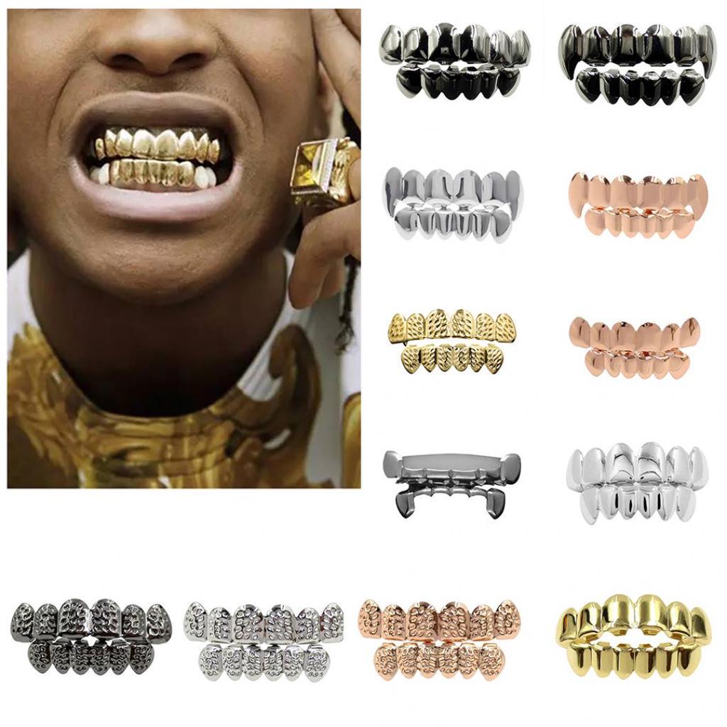 Buy Set of Teeth Caps Fashion Funny Grillz Dental Tooth Grills Cosplay ...