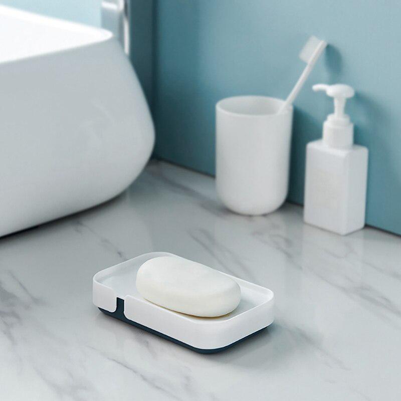 Double Layer Soap Box Water Draining Soap Box Toilet Portable Soap Box ...