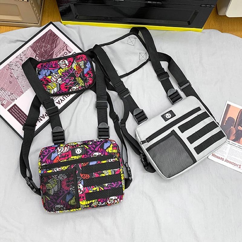 Satın alın Chest -Rig Bag Men Hip -Hop Streetwear Waist Bag Adjustable ...