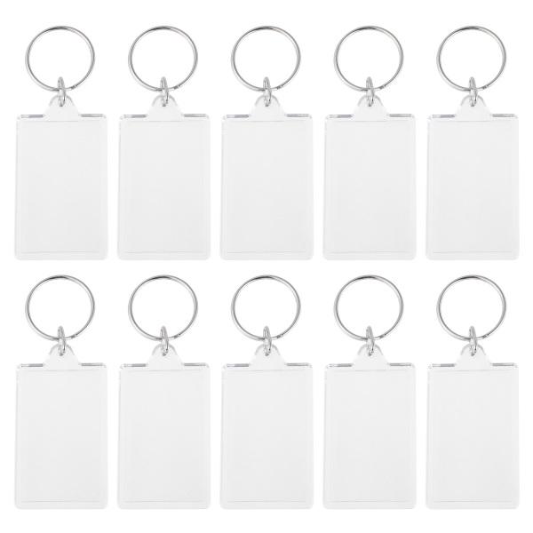 30pcs Acrylic Key Chain Photo Frame Key Ring Creative Fashionable Key ...