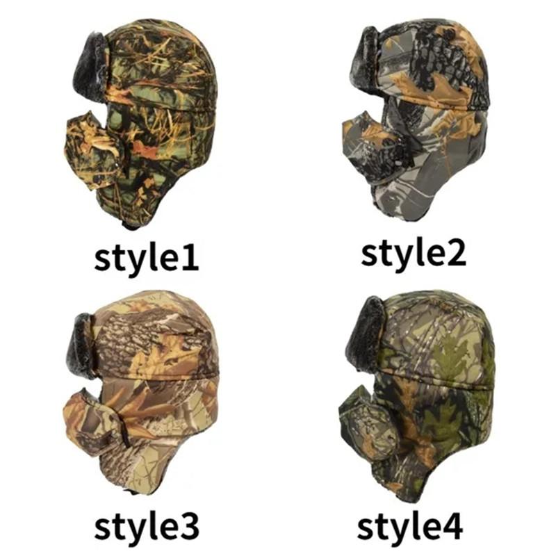 Buy Men Women Winter Hunting Hat Bionic Camouflage Hiking Cap Outdoor ...