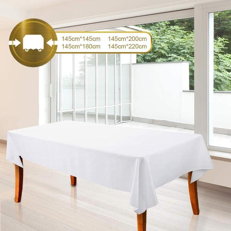 Buy 1Pc White Tablecloth Hotel Banquet Wedding Party Pure Color ...