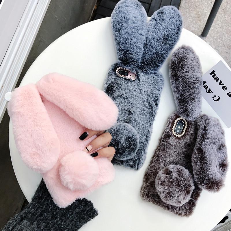Buy Soft Rabbit Plush For iPhone XS 7 8 Plus X XS Max 6 6S Plus 5S 5E ...