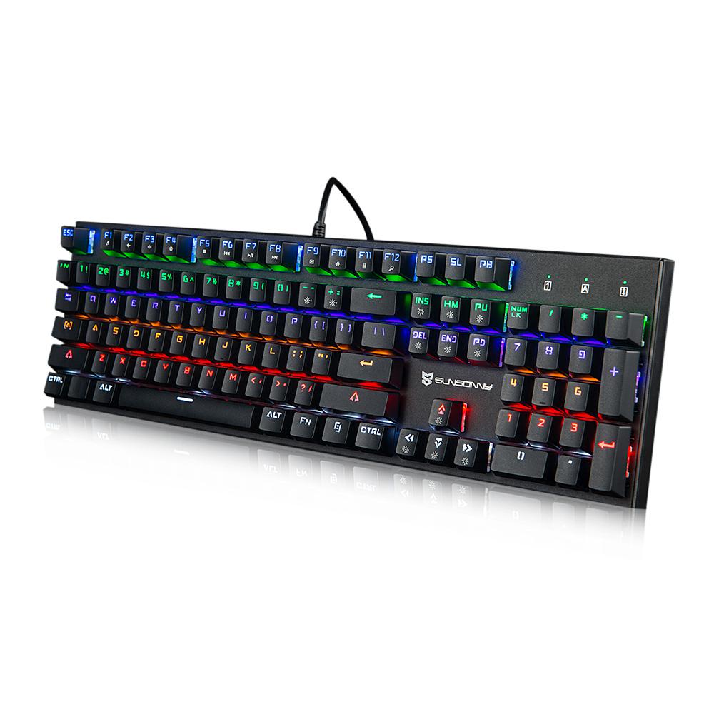 Buy SUNSONNY S - J5 Wired Mechanical Gaming Keyboard Blue Switch LED ...