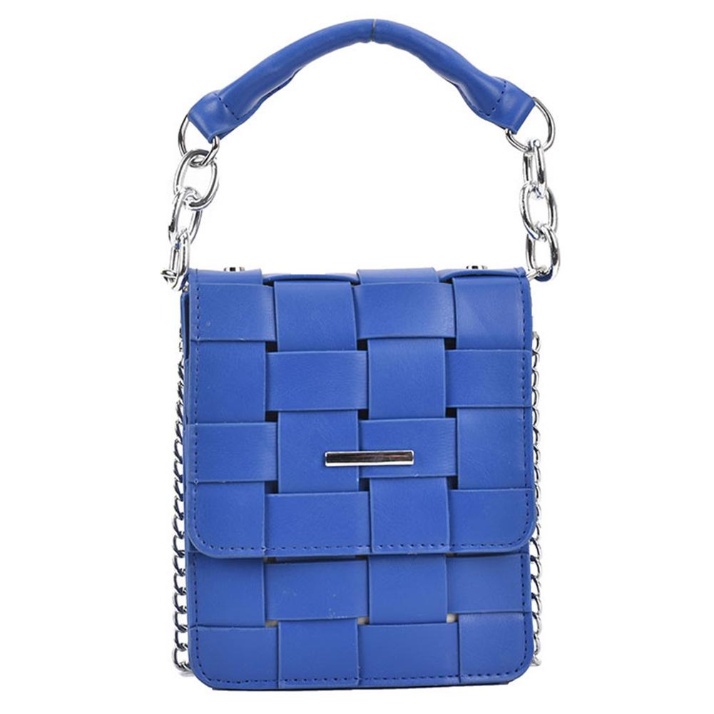 Buy Chain Crossbody Phone Purse Bags PU Leather Woven Square Handbag ...