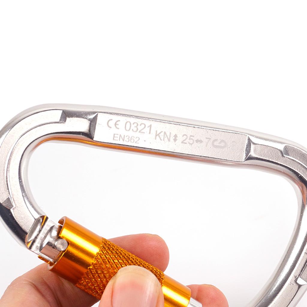 Buy 50KN Figure 8 Descender + 25KN D-Ring Climbing Carabiner Hook ...