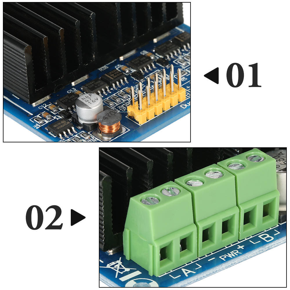 Buy DC 5V-12V 12V 30A Dual Channel H-bridge DC Motor Controller Driver ...