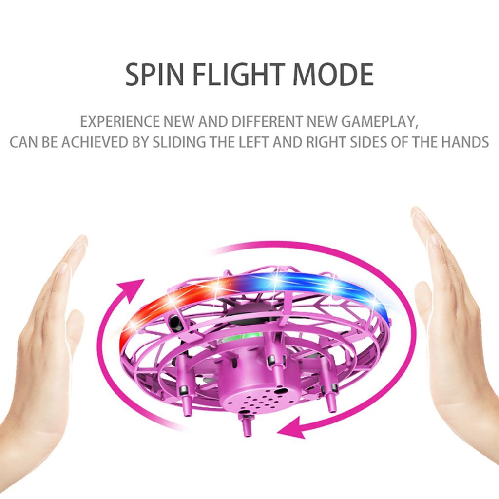 Buy Hand Operated Mini Drone for Kids Flying Toys w/ LED Lights Free ...