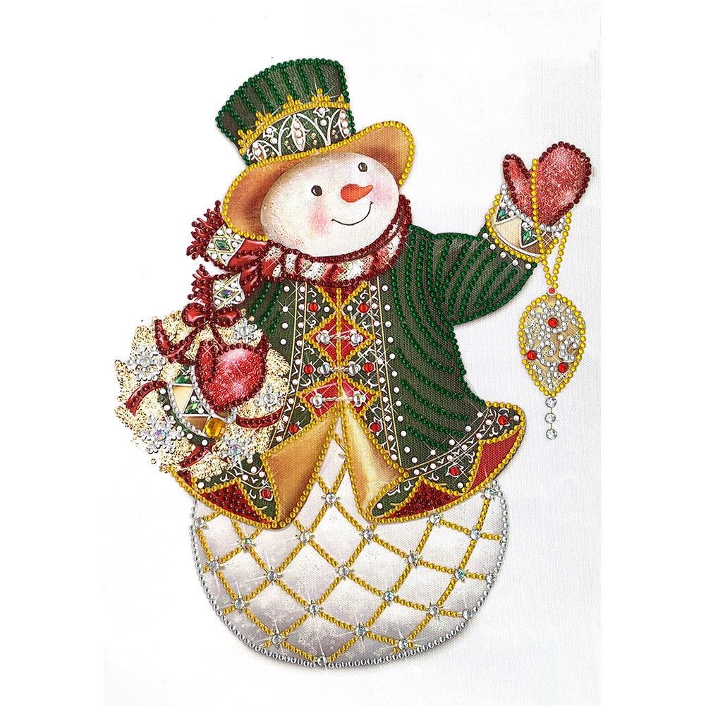 Buy DIY Christmas Snowman Drawing Part Drill Special Shape Diamond ...