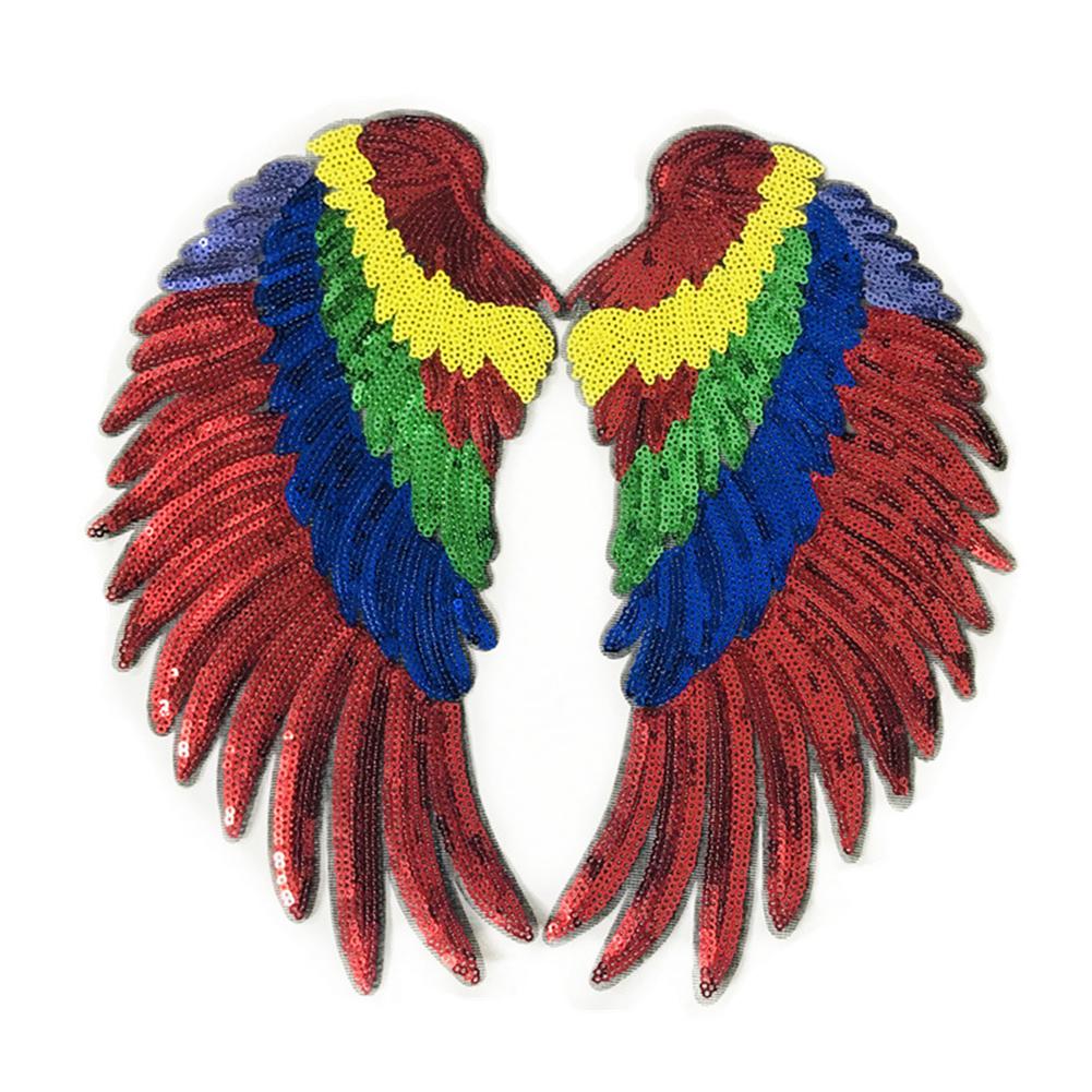 2pcs DIY Wing Patches Sequined Patch Sew On Iron On Clothes Patch 3D ...