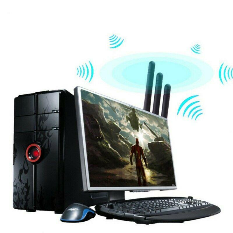 Buy Dagu 300/450Mbps High Speed Desktop PC PCI-E WiFi Network Card 2.4 ...