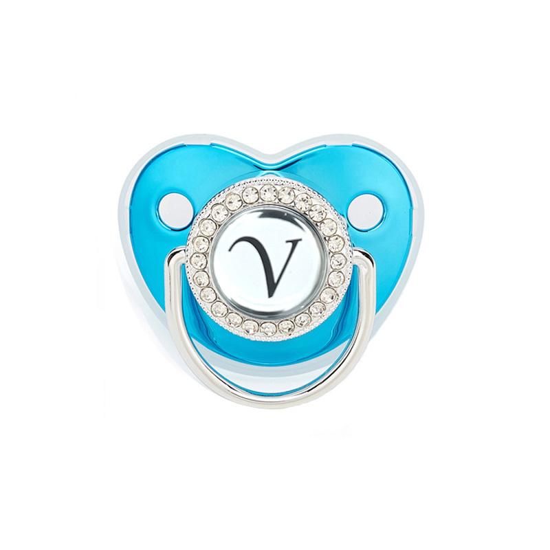 Buy Name Initial Letters Baby Pacifier Newborn Silicone Pacifier With ...