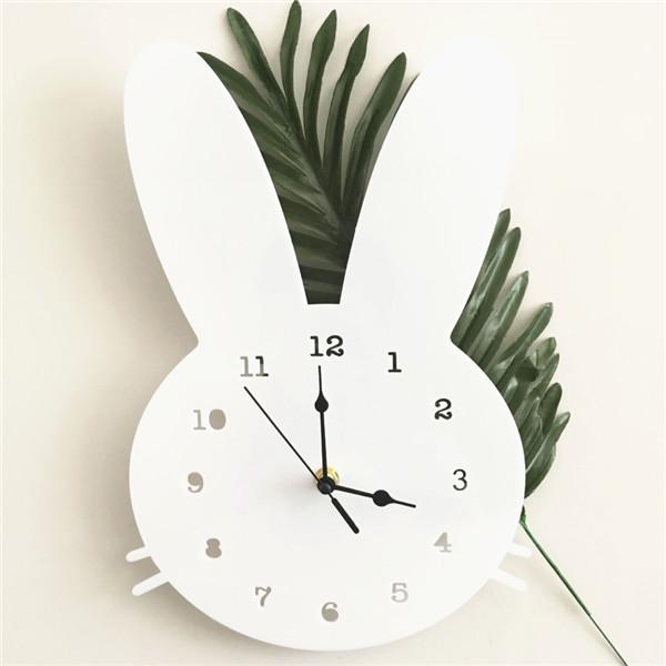 Buy Home Bunny Clock Cartoon Mute Clock Wall Decoration Childrens Room ...