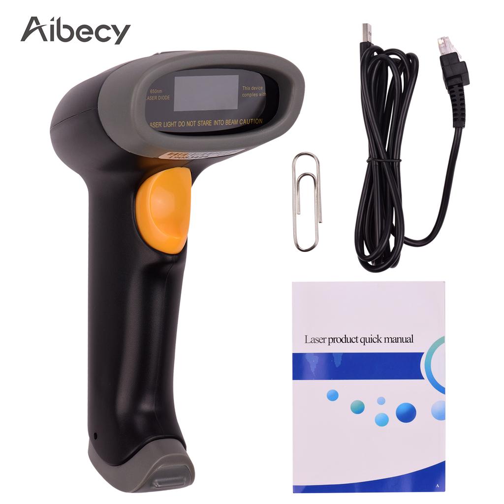 Buy Aibecy Handheld 1D USB Barcode Scanner Bar Code Reader 32bit ...