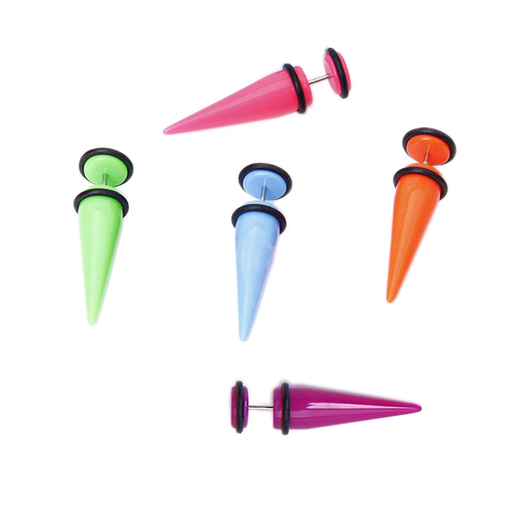Buy 5pcs Colorful Fake Cheater Ear Taper Stretcher Expander OOG at ...