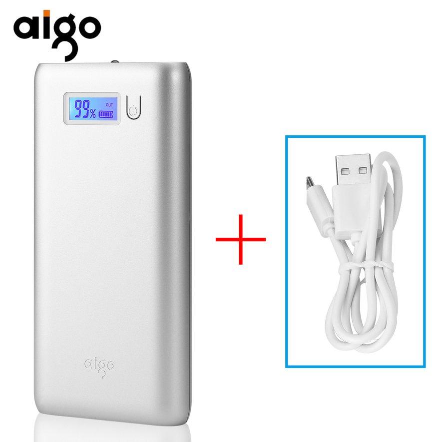 Aigo W20000 Large Capacity Fast Charging LCD Portable Dual USB ...