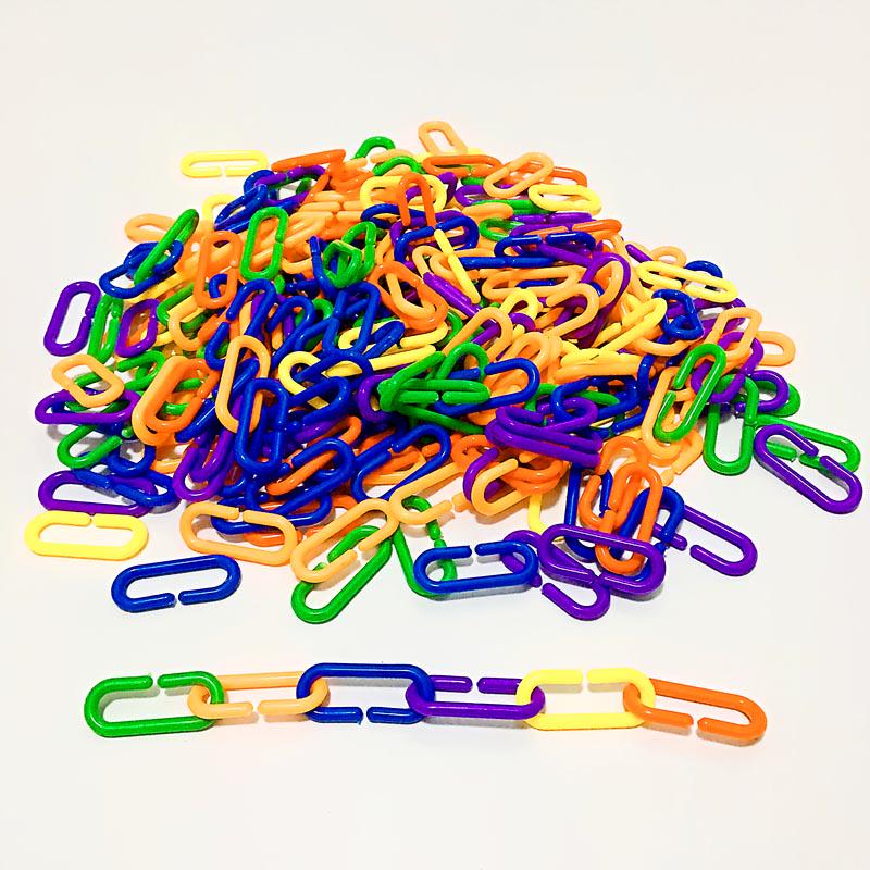 100 Pcs Bird Cage Toy Plastic C Clips Hooks DIY Chain Links for Parrots ...