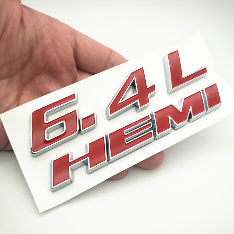 Buy 6.4L Hemi Car Badge Emblem Decal Sticker For Chrysler Dodge Jeep ...