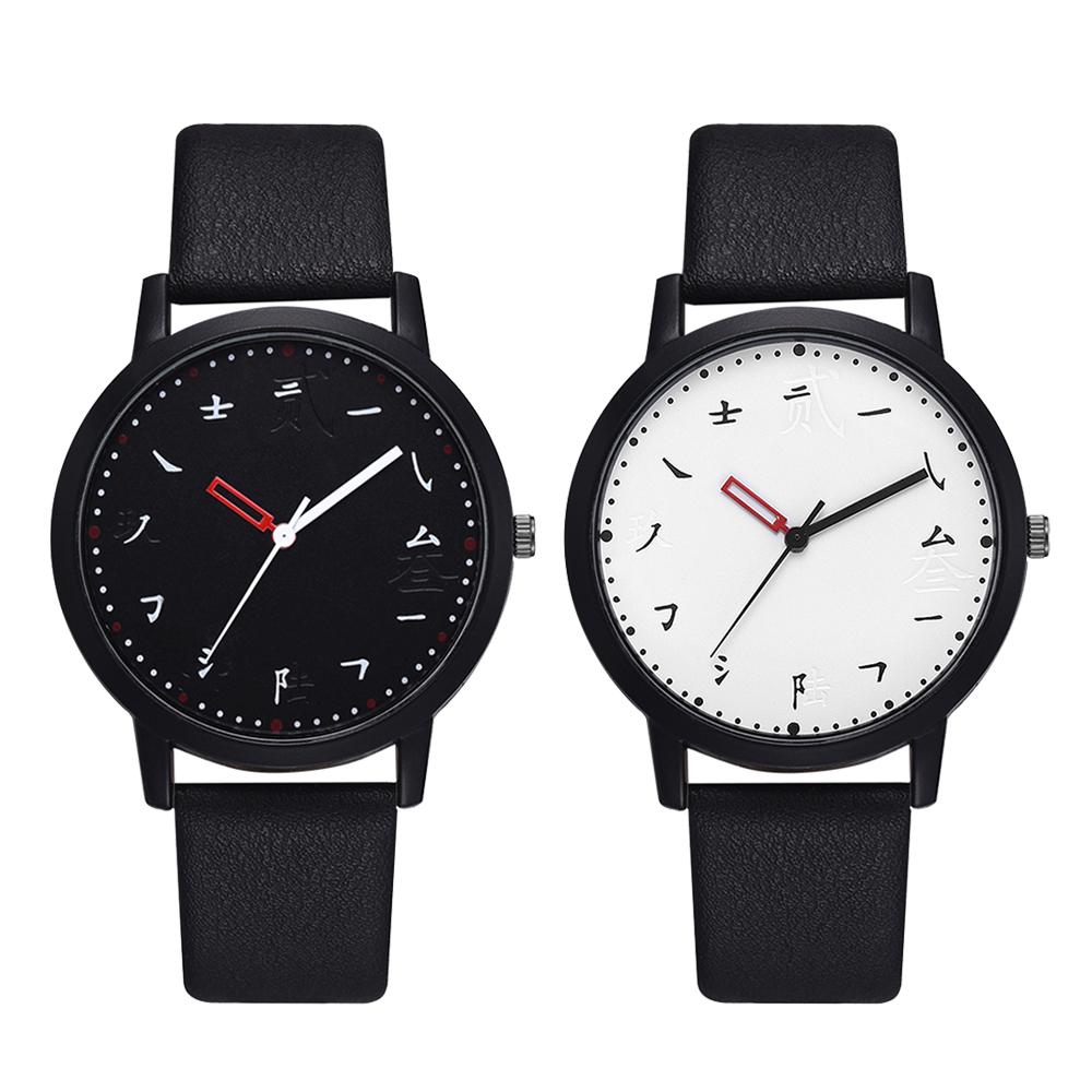 PU Quartz Watch Clock Creative Male Business Sport Watch Wristwatch ...
