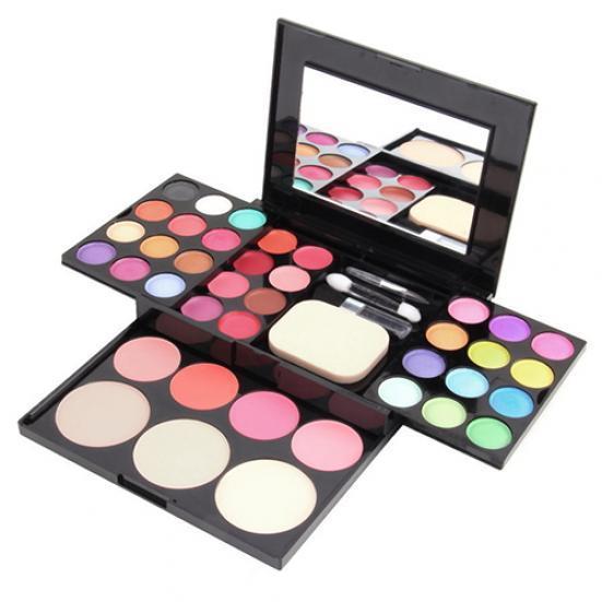 Buy Hot Blusher Shimmer Eyeshadow Palette Makeup Kit Brush Mirror ...