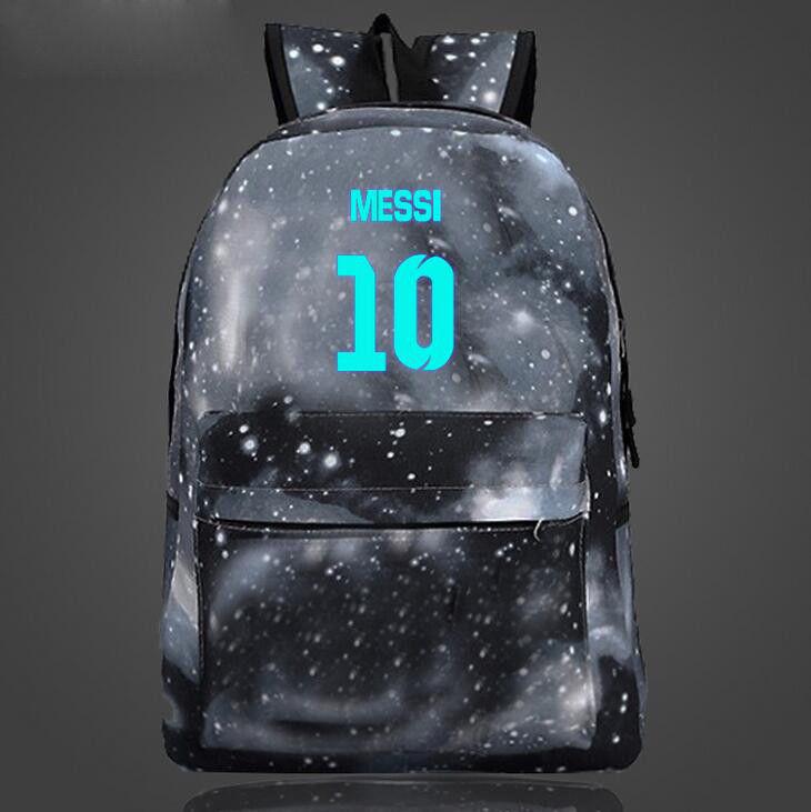 Buy 10 Types Luminous Lionel Messi Logo Barcelona Backpack Girls Boys ...