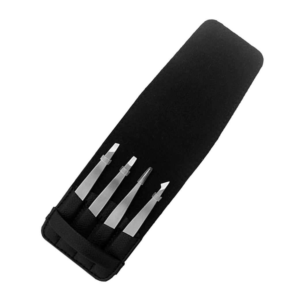 4pcs Eyebrow Splinter Facial Hair Removal Precision Slant Flat Tweezers ...