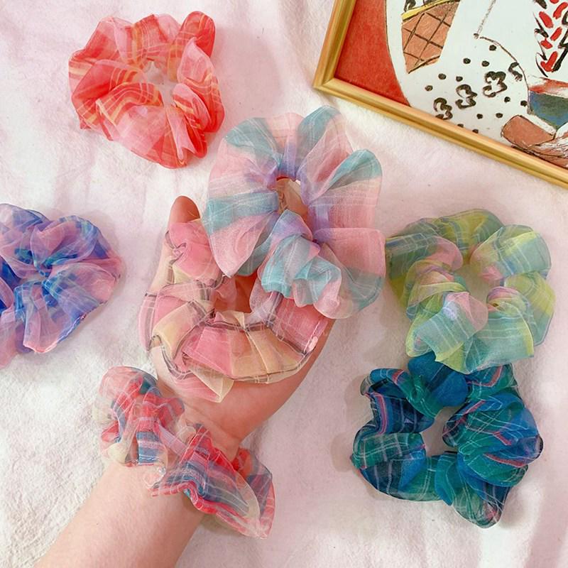 Fashion Plaid super fairy net yarn small lattice new ultra-thin large ...