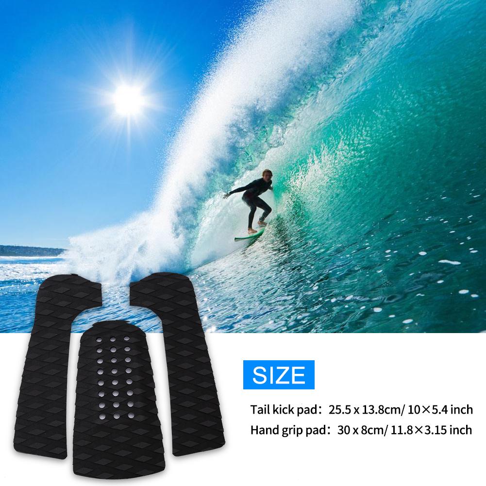 Buy 3Pcs Surfing Surfboard Anti-Slip Traction Pad Tailpad Deck Grip at ...