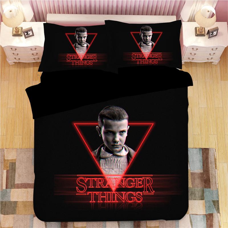 Cheap Stranger Things Bed Linen Cartoon Anime Duvet Covers Pillowcases ...
