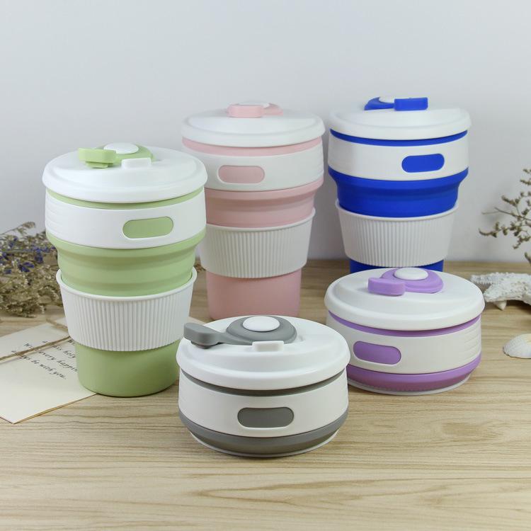Buy Hot Sale New Foldable Silicone Portable Coffee Cup Leakproof Tea ...