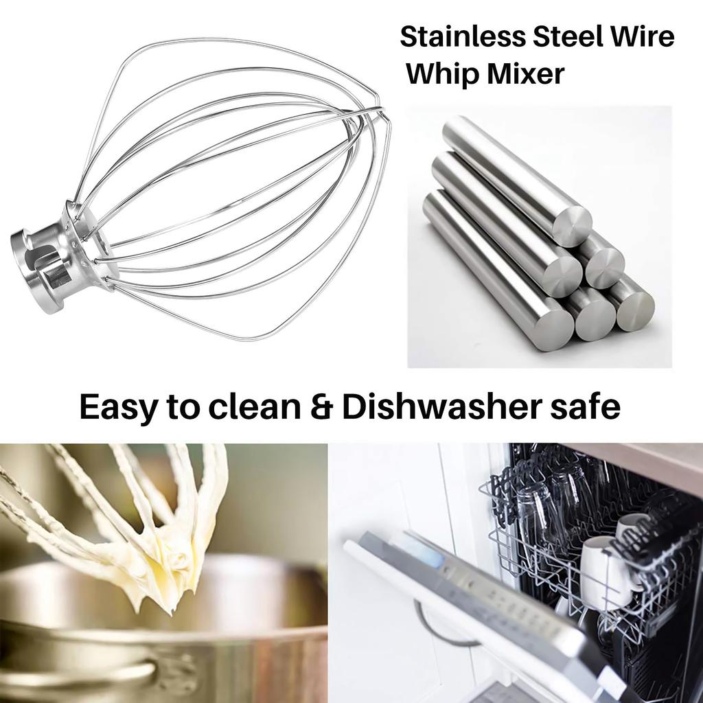 Buy Stainless Steel Wire Whip Mixer Attachment for Kitchenaid K45Ww ...