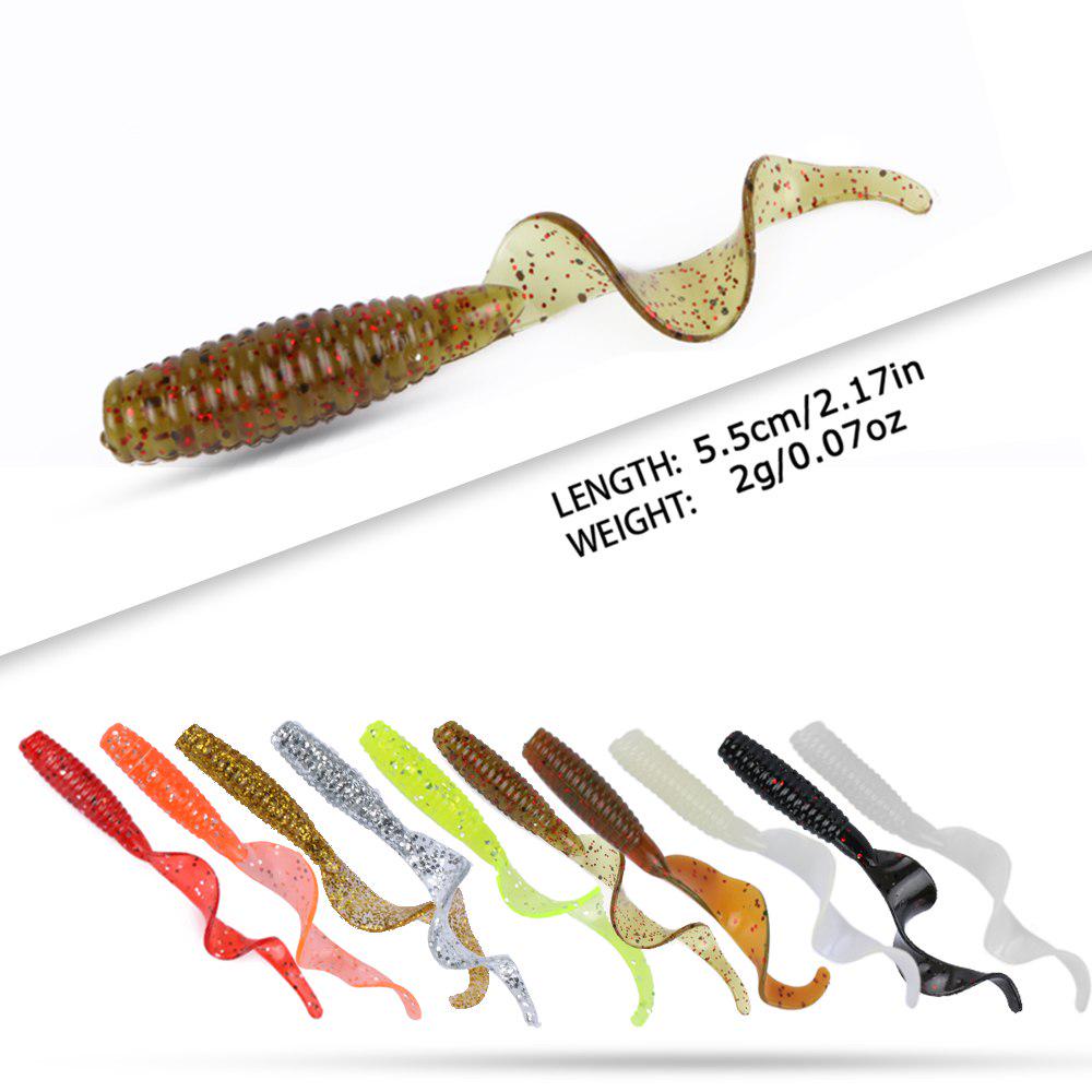 Buy GOTURE 10pcs 6cm 2g Soft Fishing Lure Grub Silicone Baits Wobblers ...