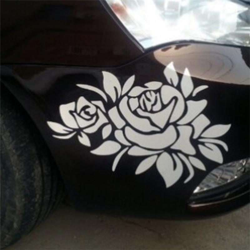 Buy Reflective Car Stickers Rose Flowers Scratch DIY Decor at ...