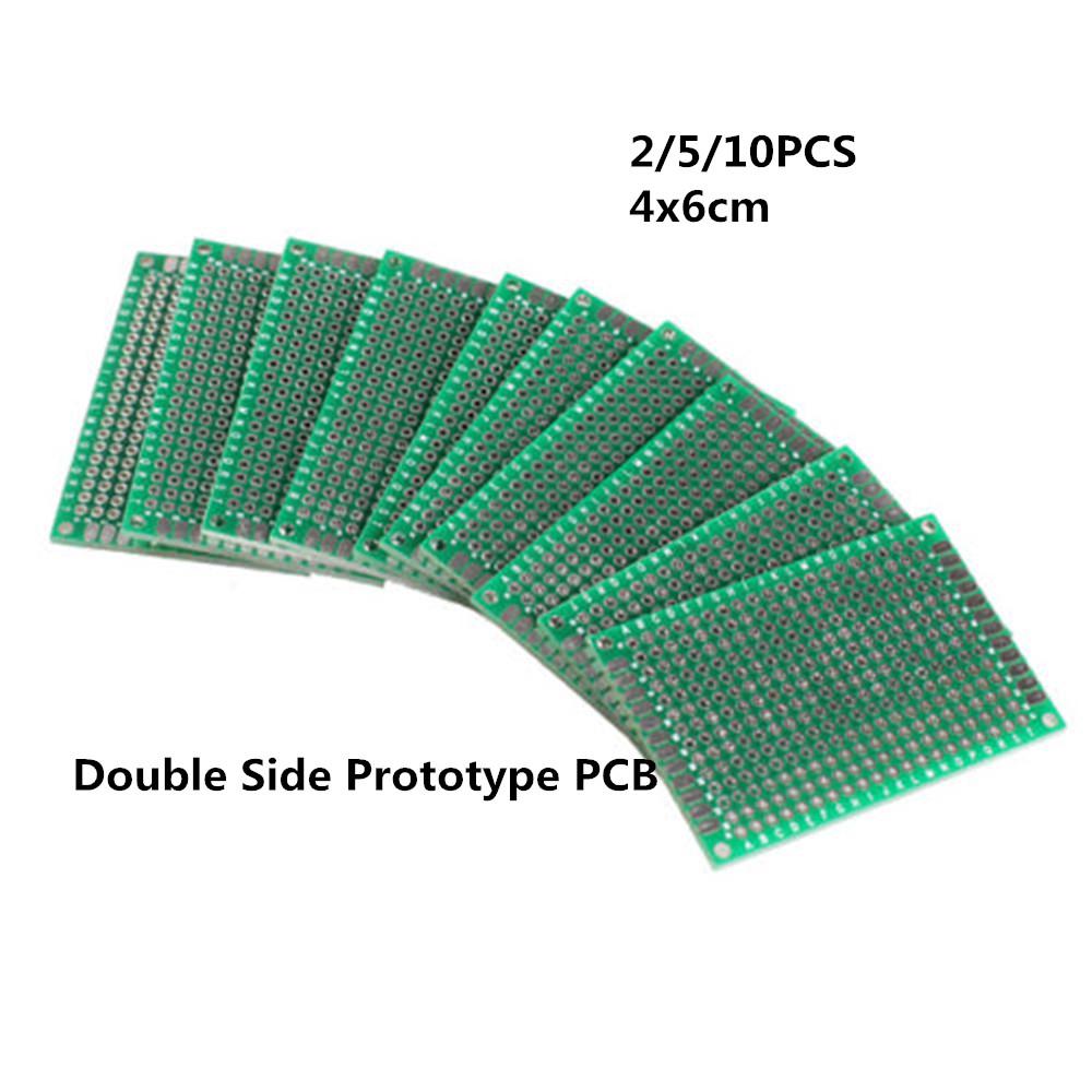 Buy Double Side Prototype PCB Tinned Universal Breadboard 4x6 Cm ...