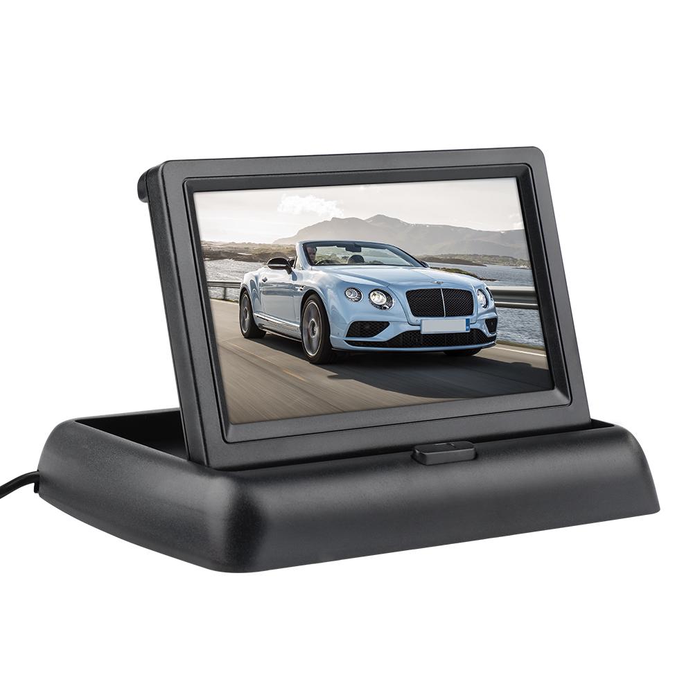 Security Tft Foldable Lcd Monitor 4.3" Foldable Car Rear View System ...