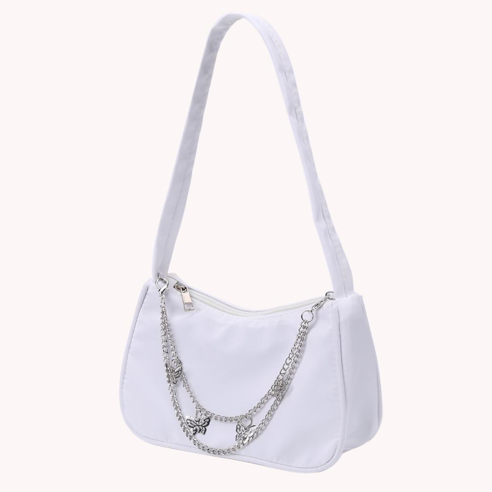 Cheap Fashion Women Pure Color Butterfly Chain Underarm Bag Hobos ...