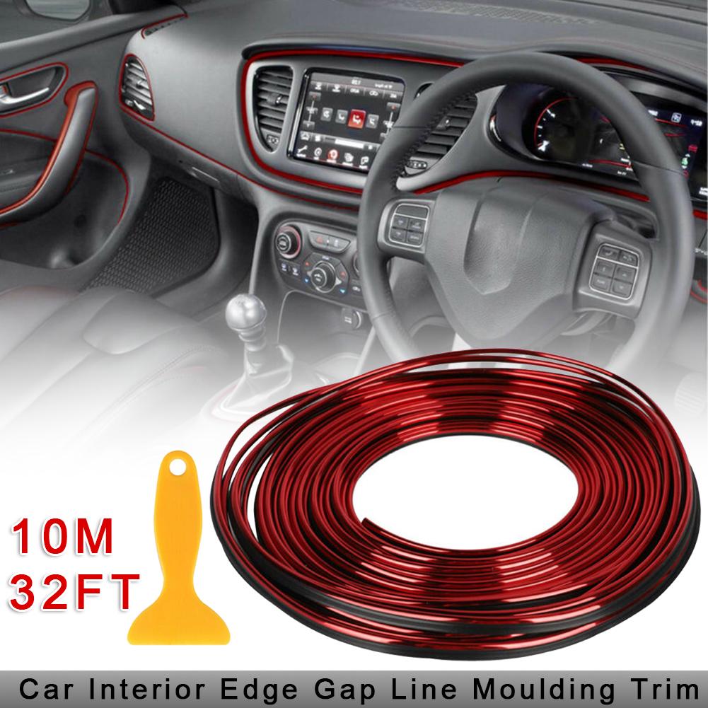 Buy 10M/32.8ft Car Inter Door Gap Panel Edge Line Insert Molding Trim ...