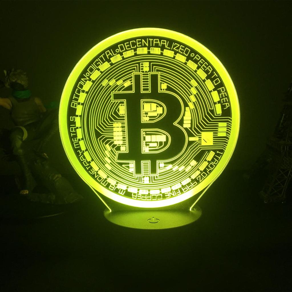 Buy Bitcoin Led Night Light for Room Decorative Nightlight Touch Sensor ...